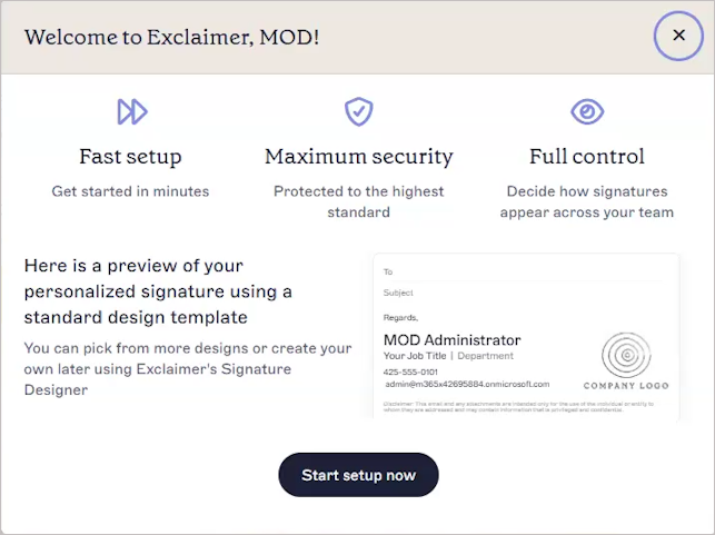 Sign up for an Exclaimer account – Exclaimer Knowledge Base